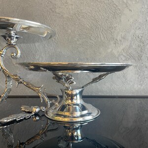 Silver-plated Dessert Stand & Food Presentation Tray - Elegant Round ...