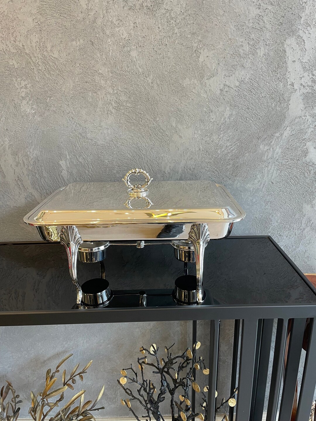 This Silver Plated Food Stand is Made of High Quality Brass Materials ...