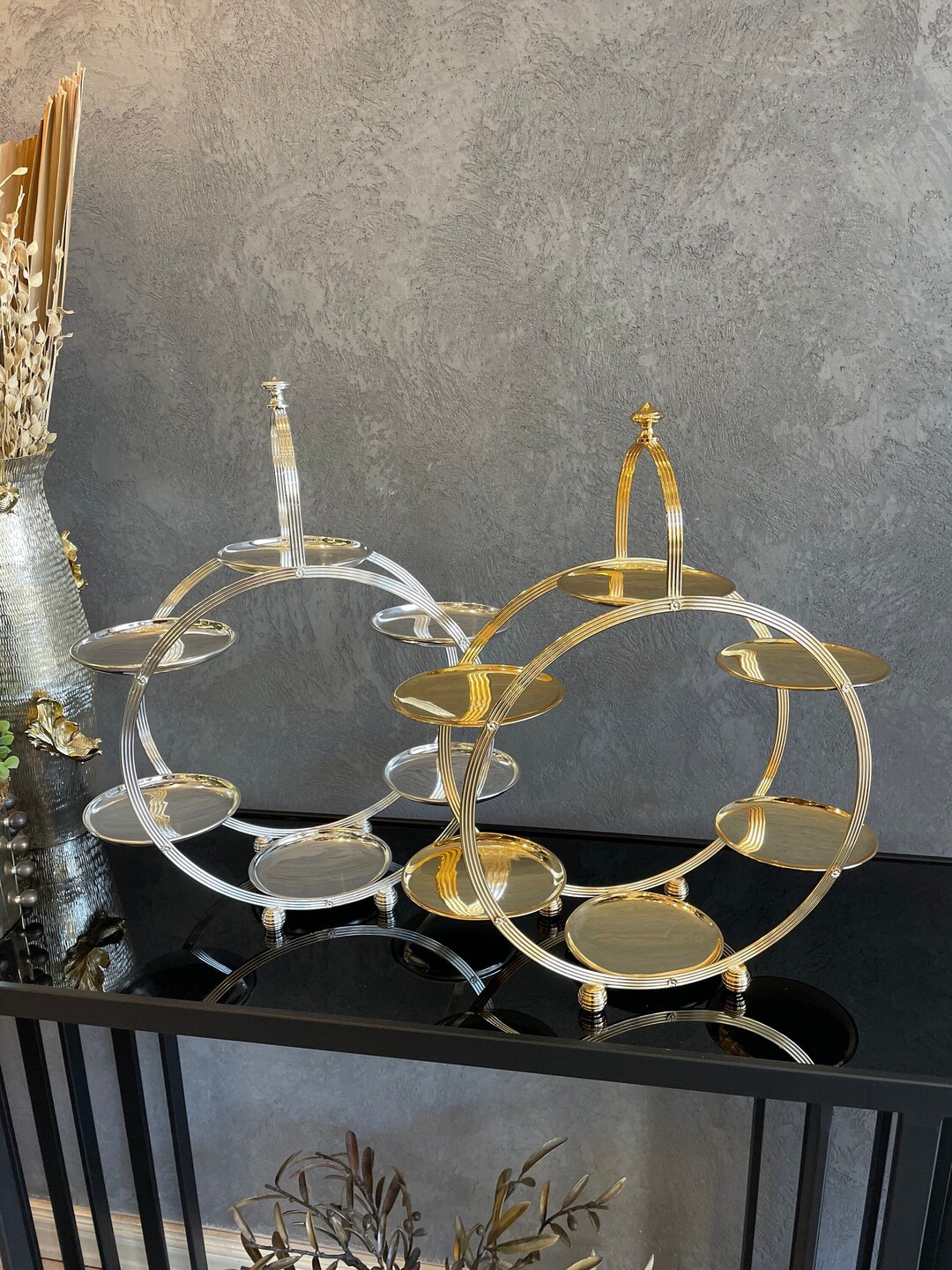 Macaron Stand Snack Stand Silver Macaron Stand Table Decoration Catering Stand Small Cake