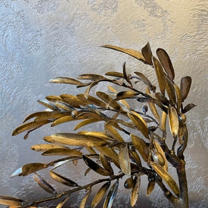 Olive Tree - Bronze Brass Olive Tree - Tumbled Olive Tree - Metal Olive ...