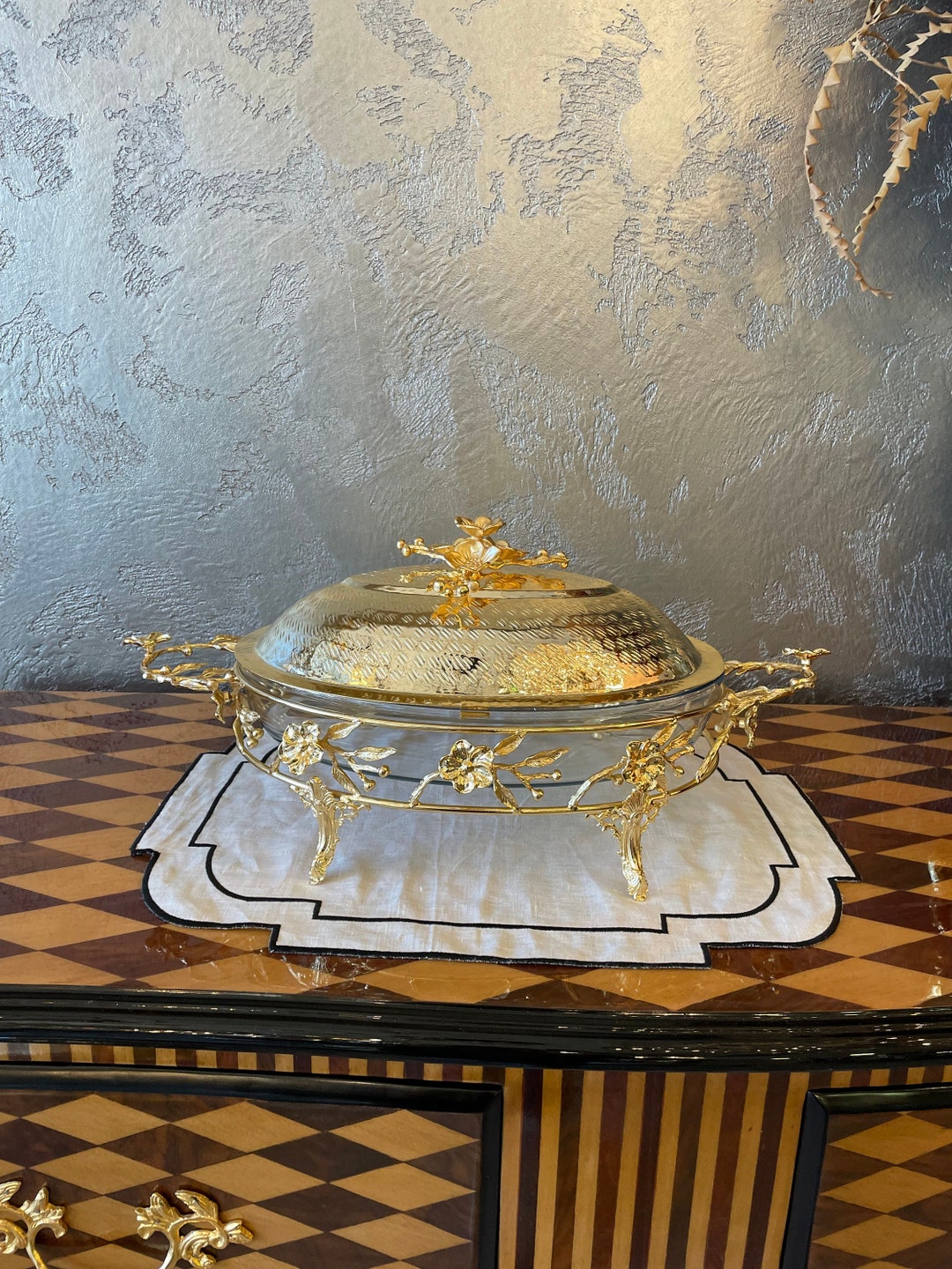 Chafing Food Warmer, Silver Plated Buffet, Gold Buffet Sets, Round ...