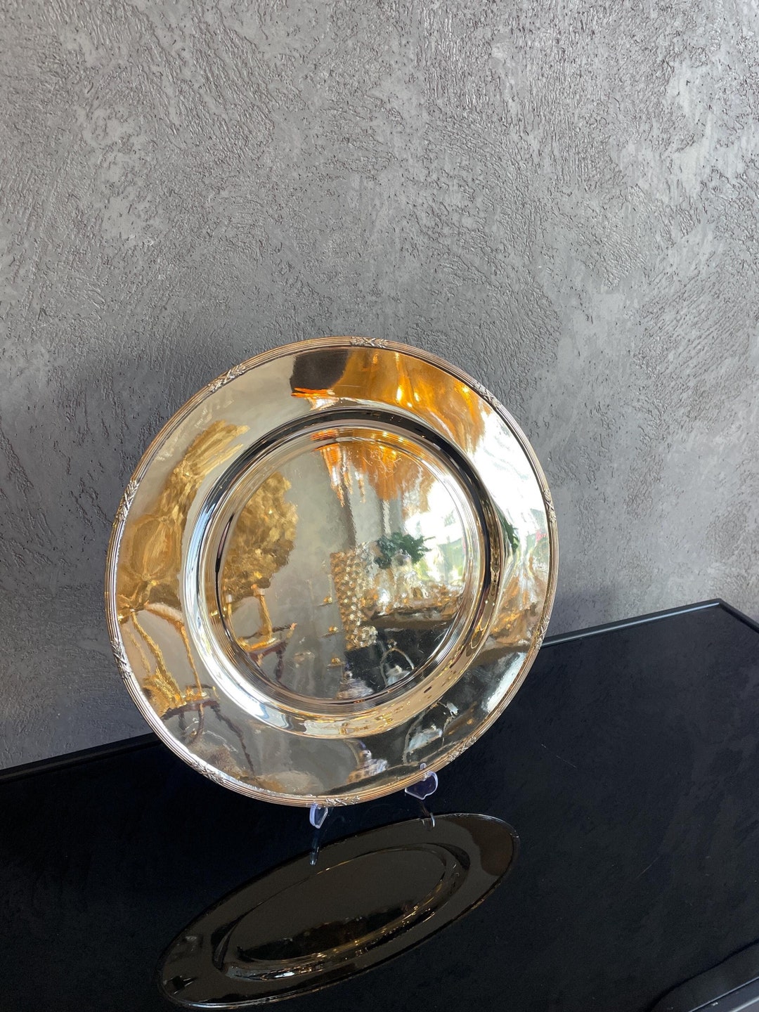 Silver Plated Cake Stand & Dinner Plate Bottom Presentation Tray for ...