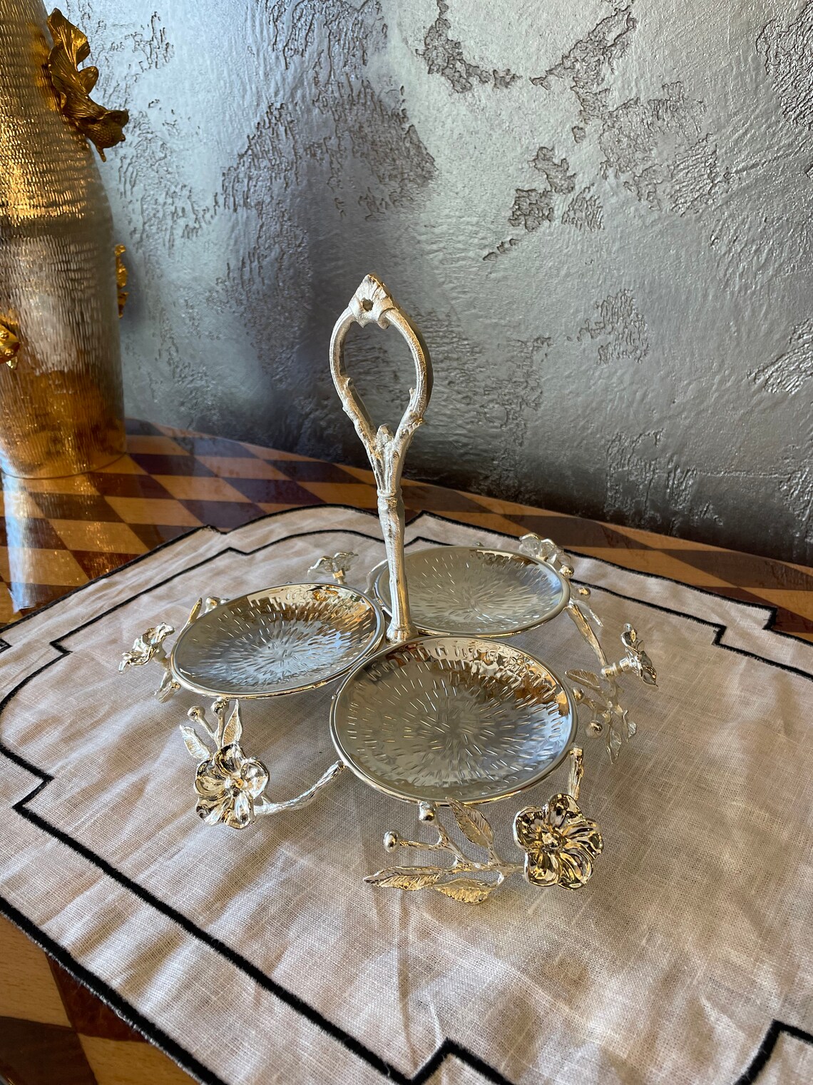 3-compartment Stand 3-compartment Snack Bowl 3-compartment - Etsy