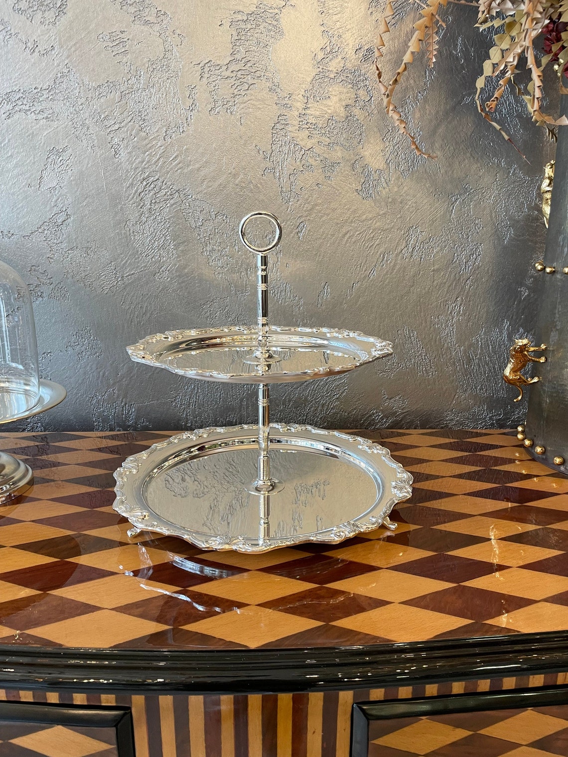 2 Tier Tray Stand Cake Stand 2 Tier Serving Tray Tier - Etsy