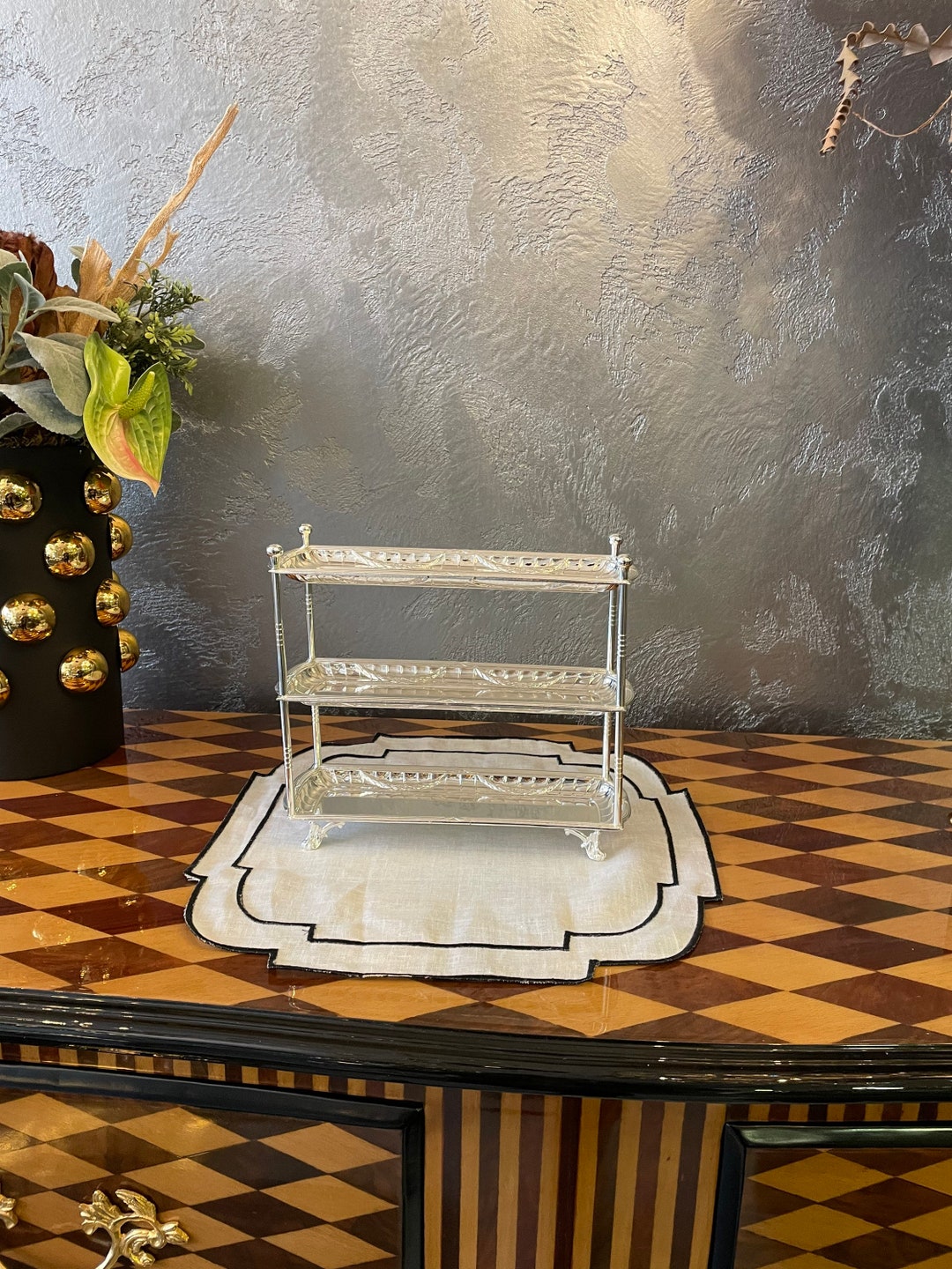 3 Tier Tray Stand | Cake Stand | 3 Tier Serving Tray | Silver Cake ...