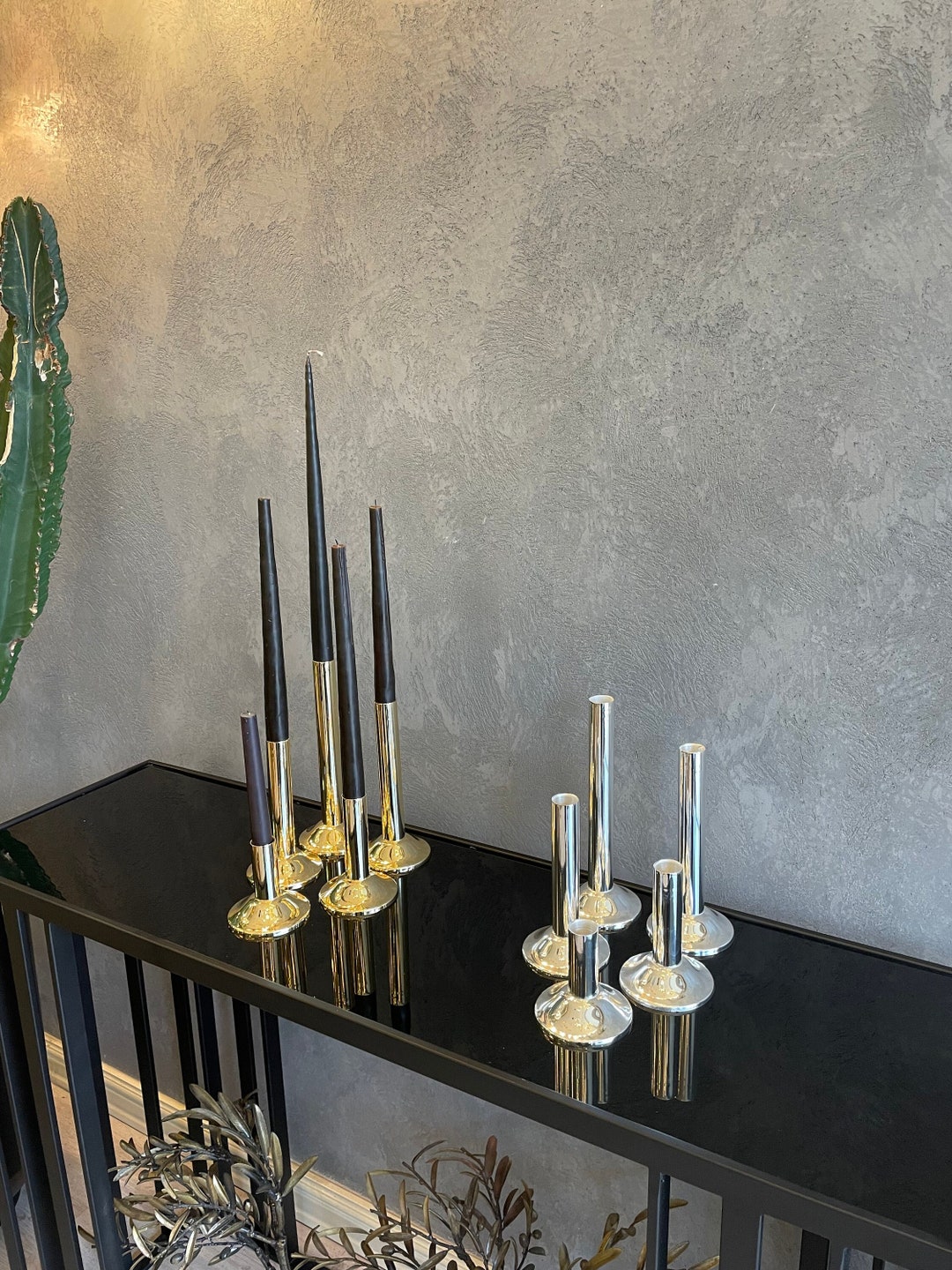 5 Candle Holders in Different Sizes. Made of High Quality Brass ...