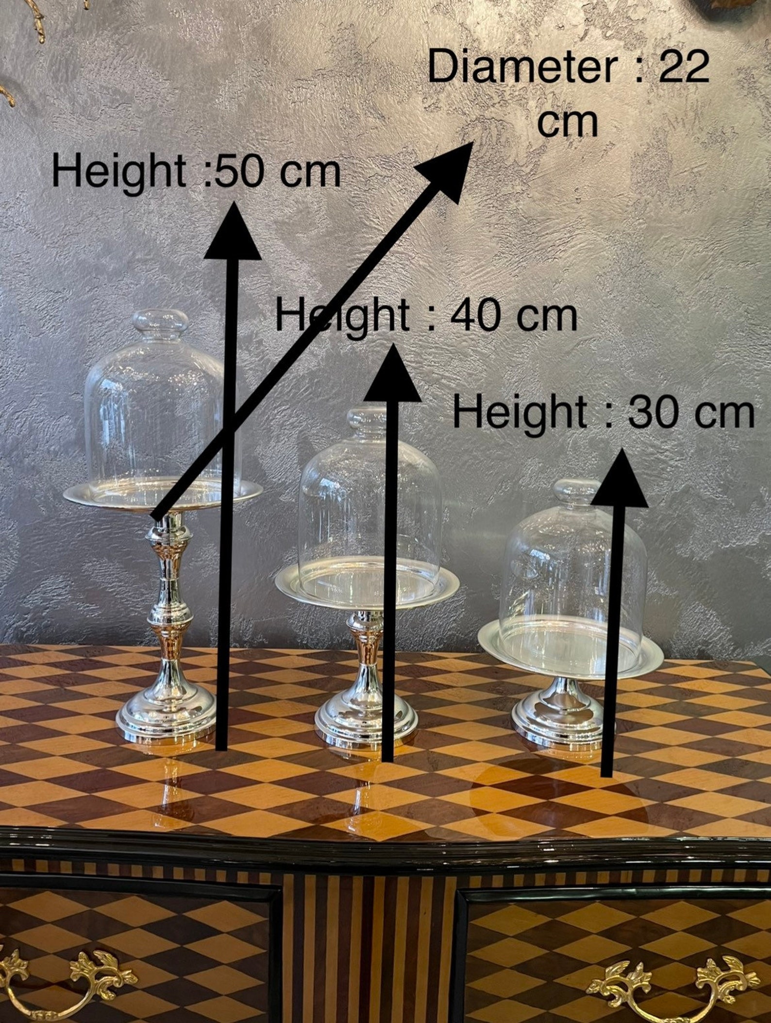 3 Pcs Tray Stand Serving Tray Booth Gold Cake Stand | Etsy