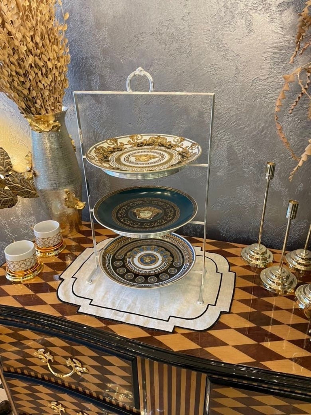 3-tiers Stand Where You Can Present Your Dinner Plates - 3 Tiers Dinner ...