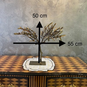 Olive Tree - Bronze Brass Olive Tree - Tumbled Olive Tree - Metal Olive ...
