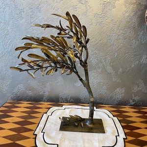 Olive Tree - Bronze Brass Olive Tree - Tumbled Olive Tree - Metal Olive ...