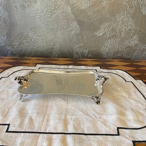 Coffee Cup Tray, Rectangular Silver Tray, Serving Tray, Hand ...
