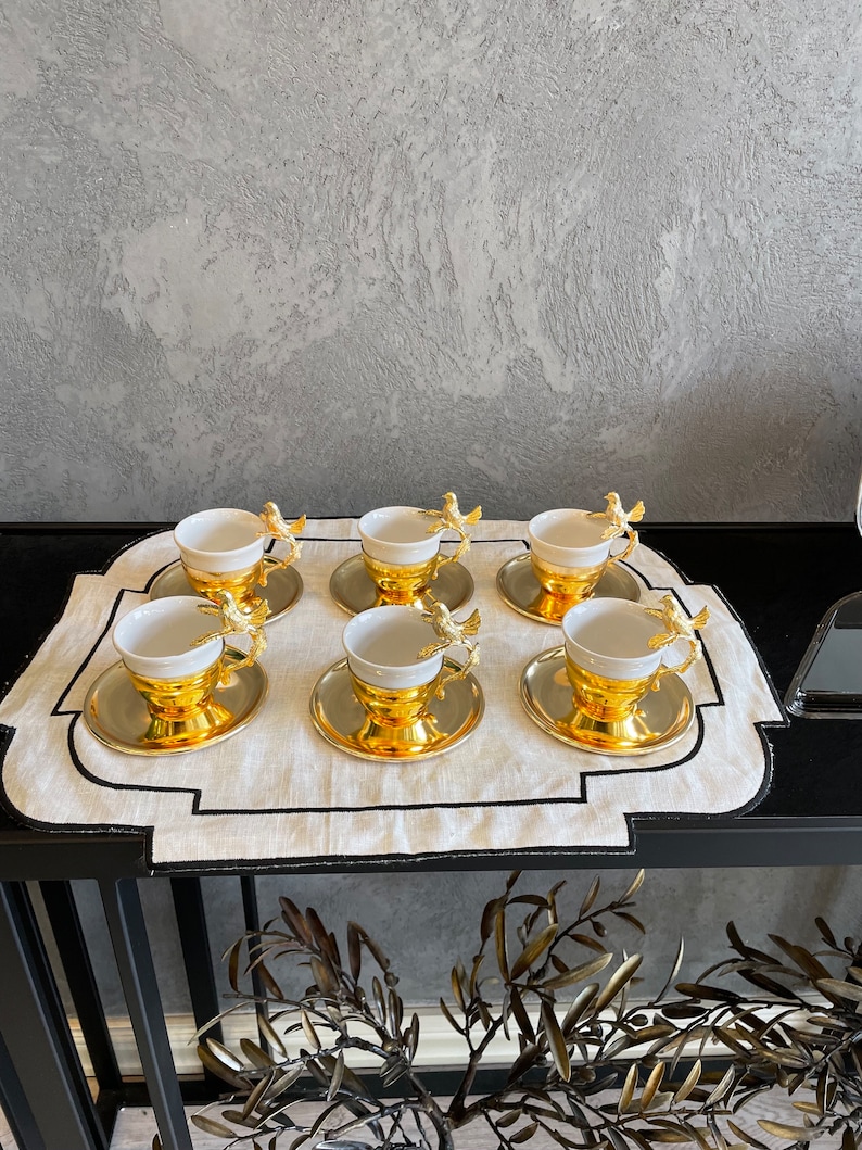 6 Piece Coffee Cup Set luxury Coffee Cup Set Arabic Coffee - Etsy