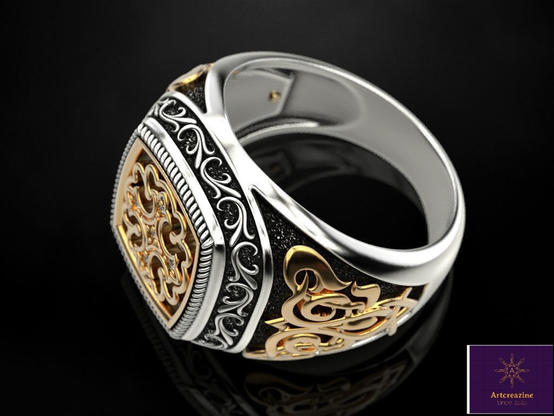 Men's Ring Pattern Ring 925 Silver Ring Designer Ring | Etsy