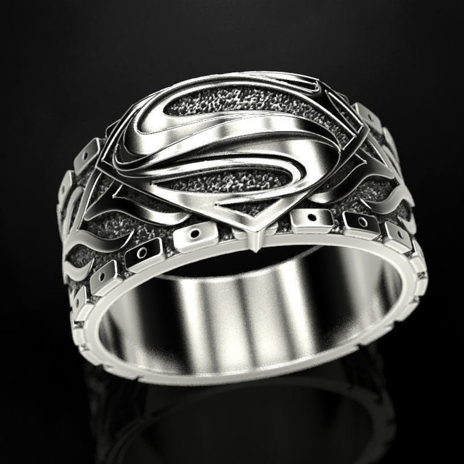 Superman Ring 925 Silver Ring Symbol Ring Exclusive Ring | Etsy