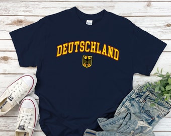 Germany Shirt, Country Logo With Flag Deutschland Tshirt, Coat of Arms ...