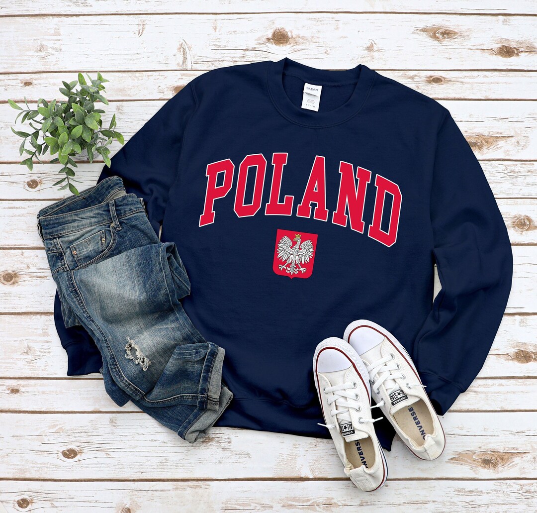 Poland Sweatshirt, Coat of Arms of Polska Sweater, Cozy Crewneck Unisex ...