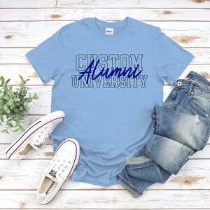 Custom University Alumni T-shirt: Personalized School Tee - Etsy