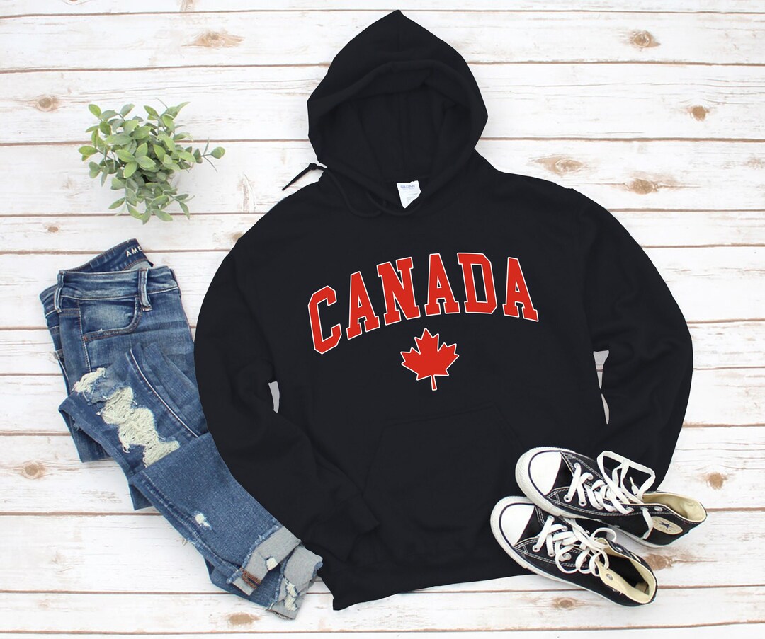 Canada Hoodie, Coat of Arms of Canadian Sweatshirt, Cozy Pullover ...