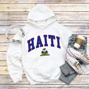 Haiti Hoodie, Coat of Arms of Haitian Sweatshirt, Cozy Pullover Unisex ...