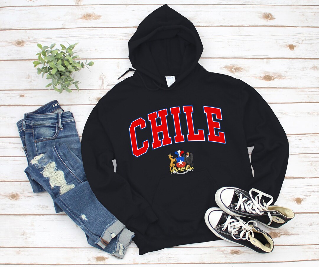 Chile Hoodie, Coat of Arms of Chilean Sweatshirt, Cozy Pullover Unisex ...