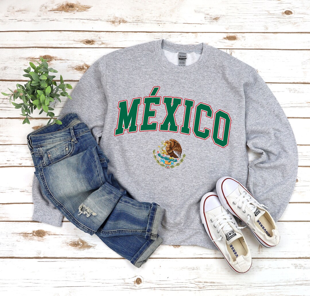 Mexico Sweatshirt, Coat of Arms of México Sweater, Cozy Crewneck Unisex ...