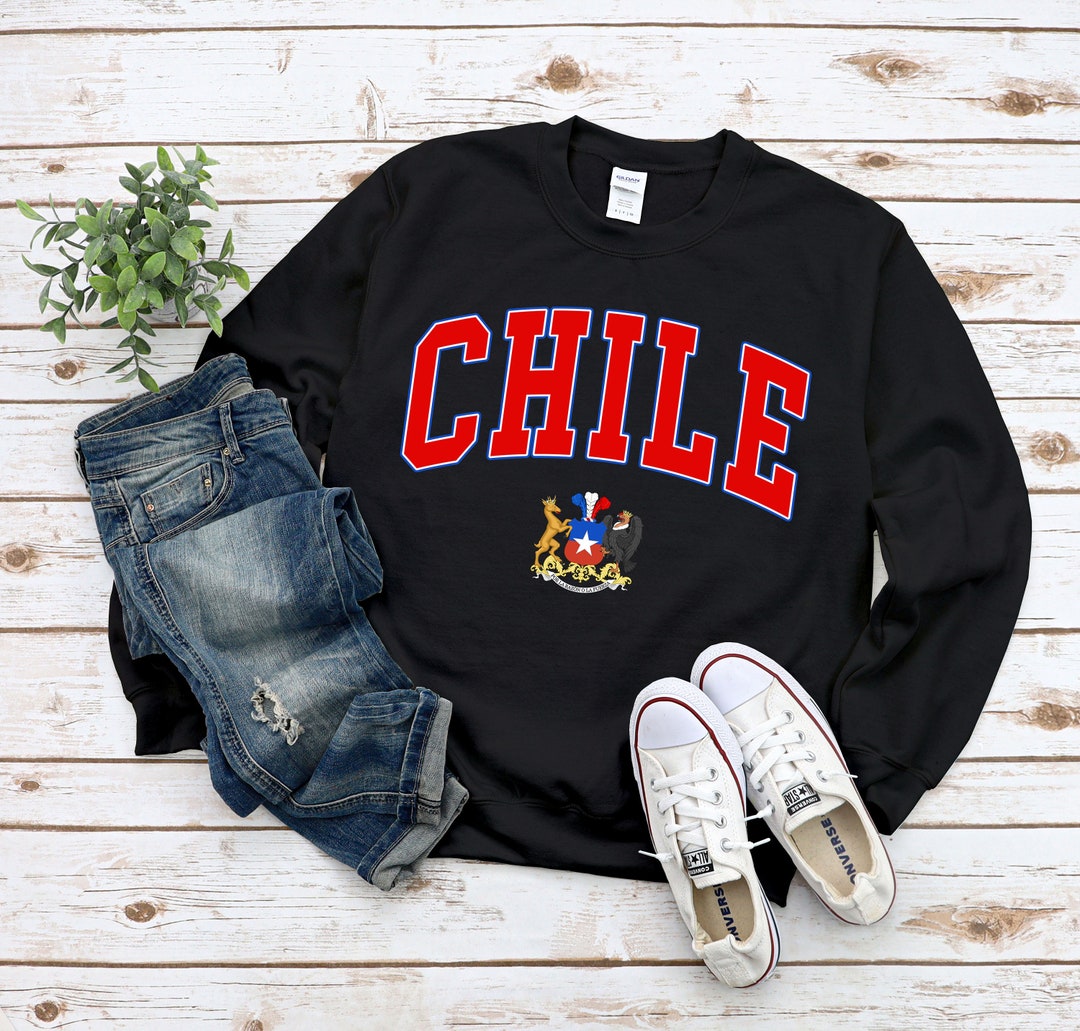 Chile Sweatshirt, Coat of Arms of Chilean Sweater, Cozy Crewneck Unisex ...