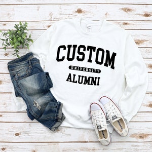 Custom University Alumni Sweatshirt Customized Alumni Sweater, Comfort ...