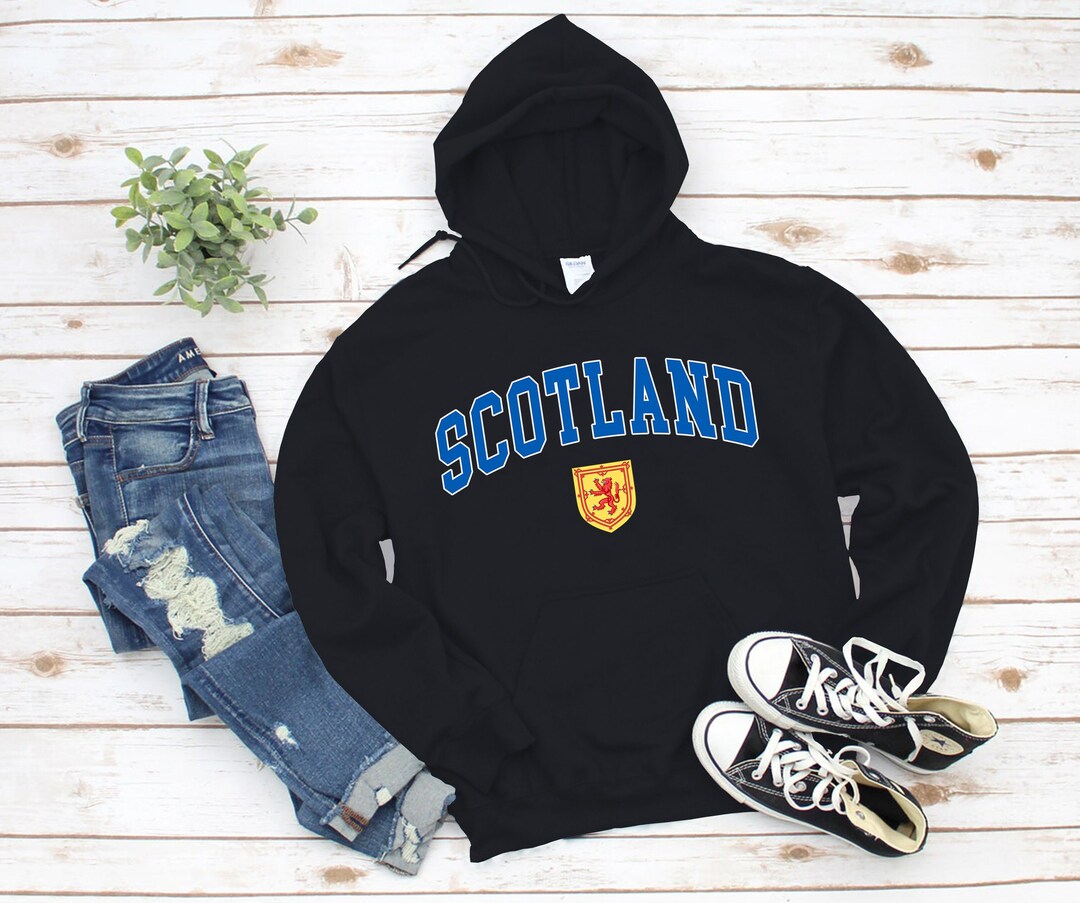 Scotland Hoodie, Coat of Arms of Scots Sweatshirt, Cozy Pullover Unisex ...
