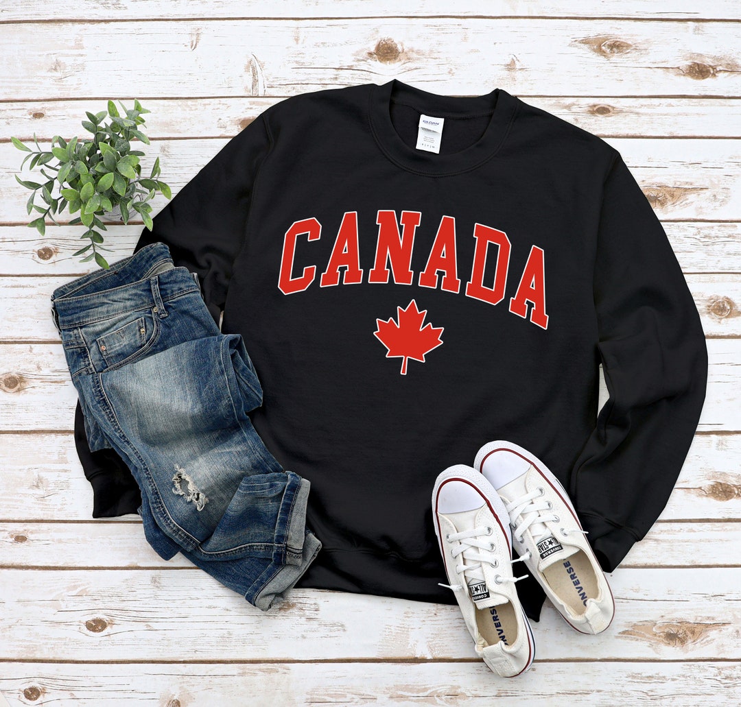 Canada Sweatshirt, Coat of Arms of Canadian Sweater, Cozy Crewneck ...