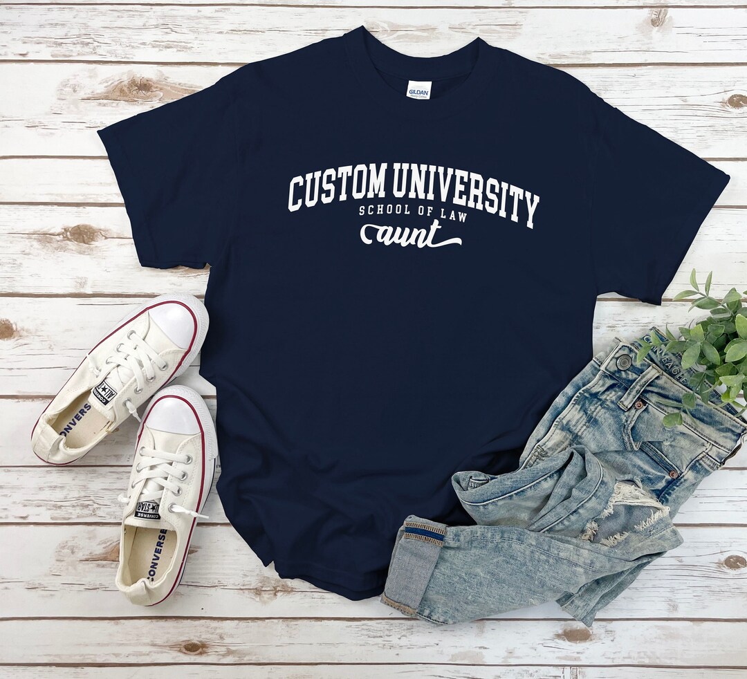 Custom School of Law University Aunt Shirt, Cool Cozy University Aunt ...