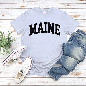 Maine Gifts Shirt, Maine Tshirt, College, State, Gift, Comfort Cotton S ...