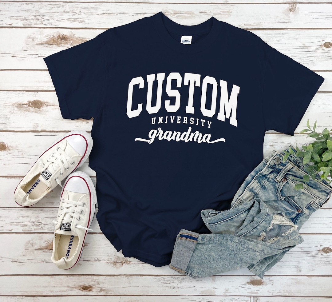 Custom University Grandma T-shirt: Cozy Collegiate Grandma Tee - Etsy