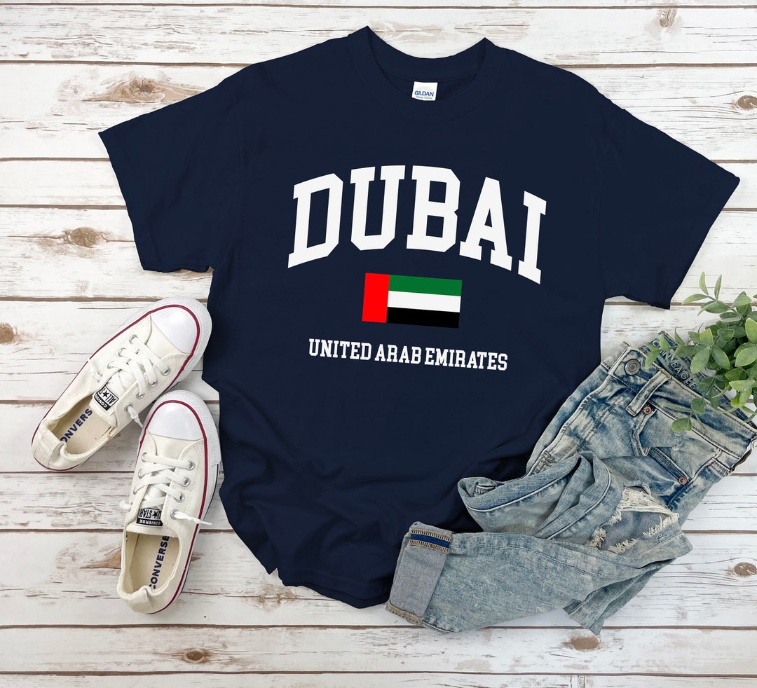 Dubai Shirt, Country Flag Logo UAE Tshirt, Cozy Dubai Tee Unisex Size ...