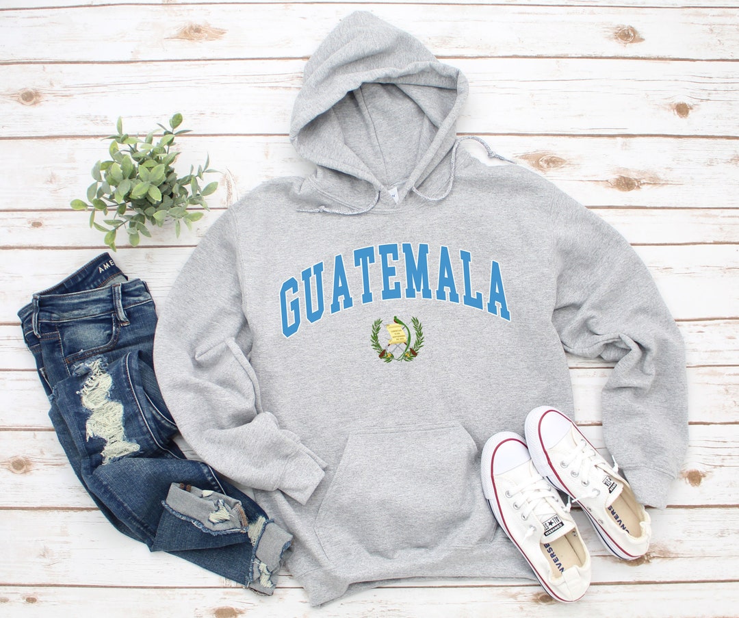 Guatemala Hoodie, Coat of Arms of Guatemalan Sweatshirt, Cozy Pullover ...