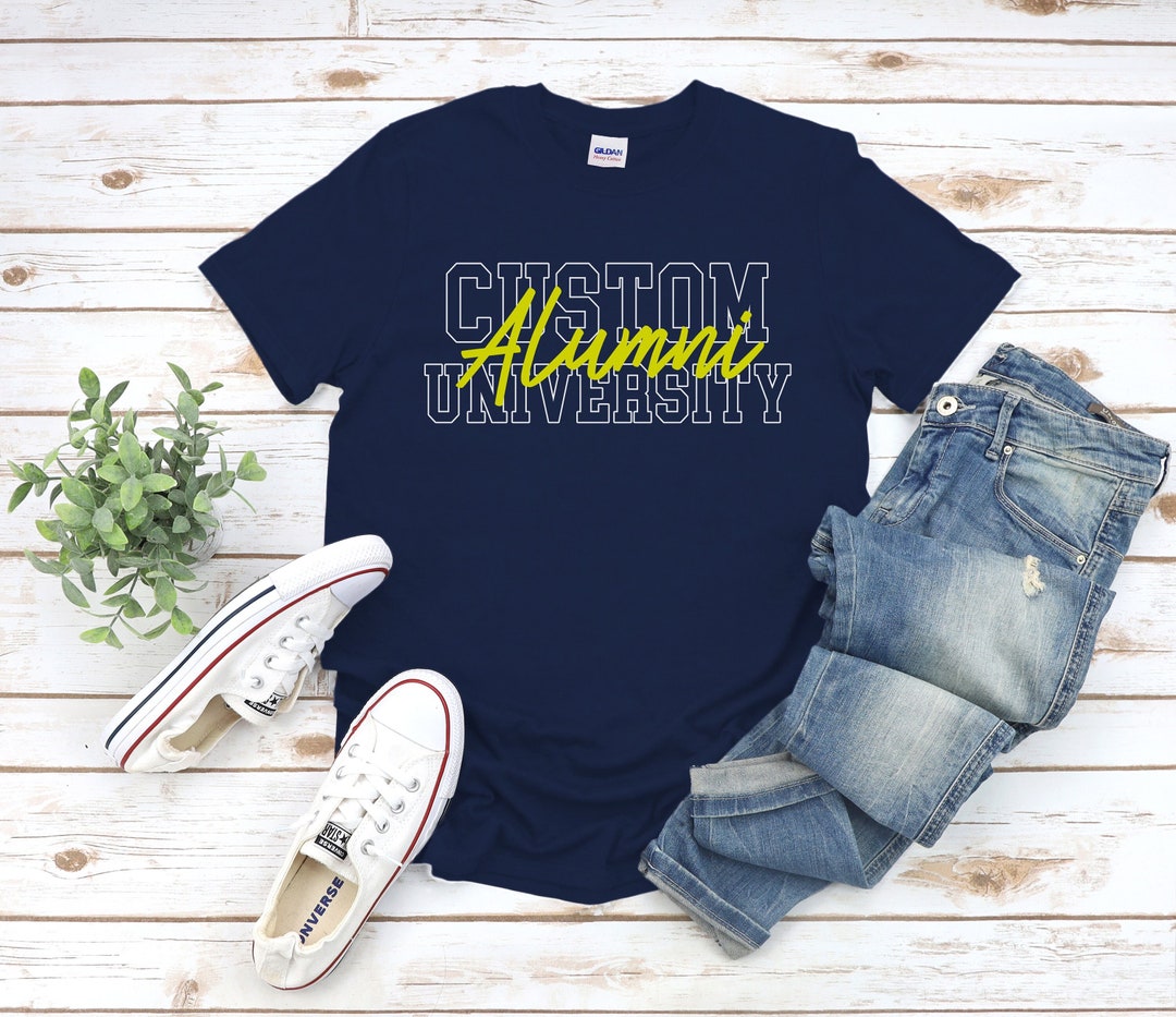 Custom University Alumni T-shirt: Personalized School Tee - Etsy