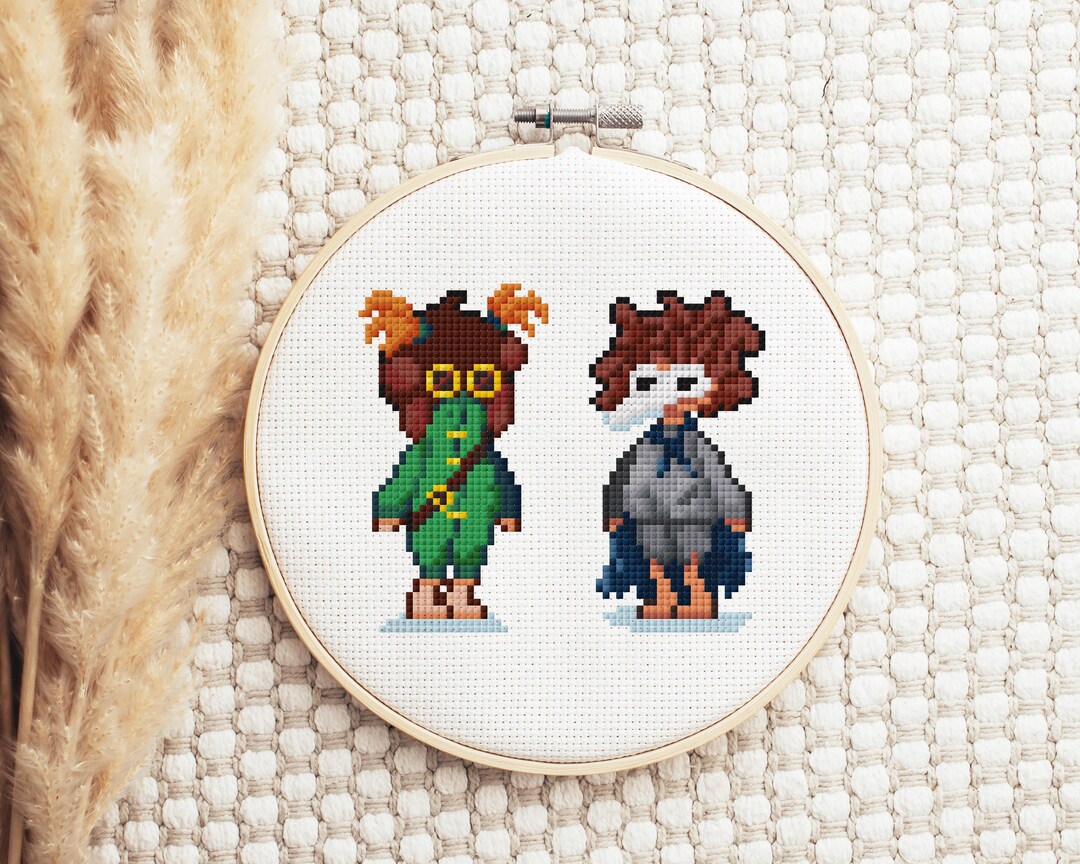 Cute Horror Game Characters Cross Stitch Pattern | DIY Embroidery (PDF ...