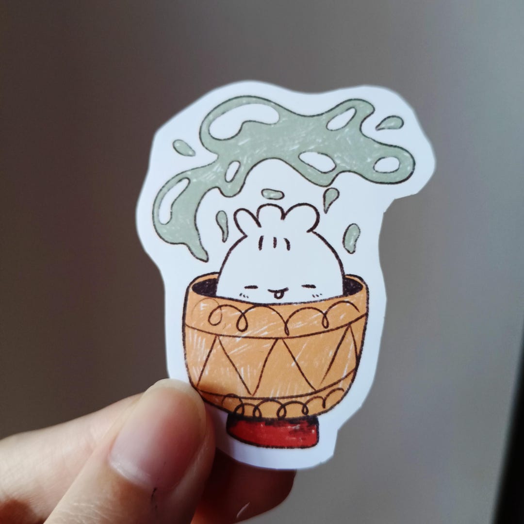 Cute Dumpling Sticker Japanese Style Illustration Sticker - Etsy