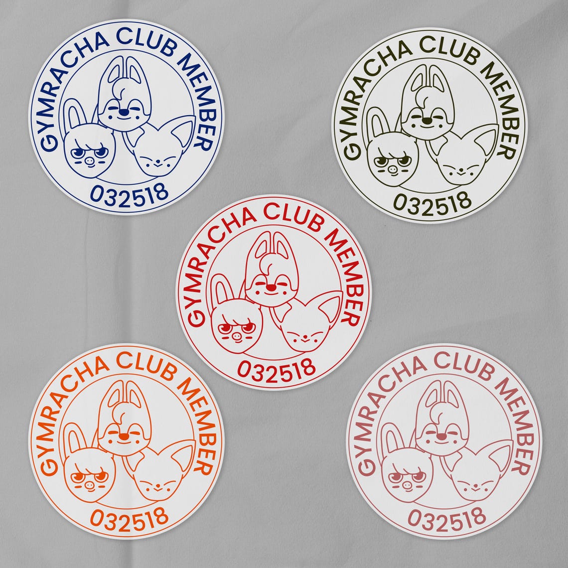 Gym Racha Club Member Sticker Stray Kids Skzoo Stickers Stray Kids ...