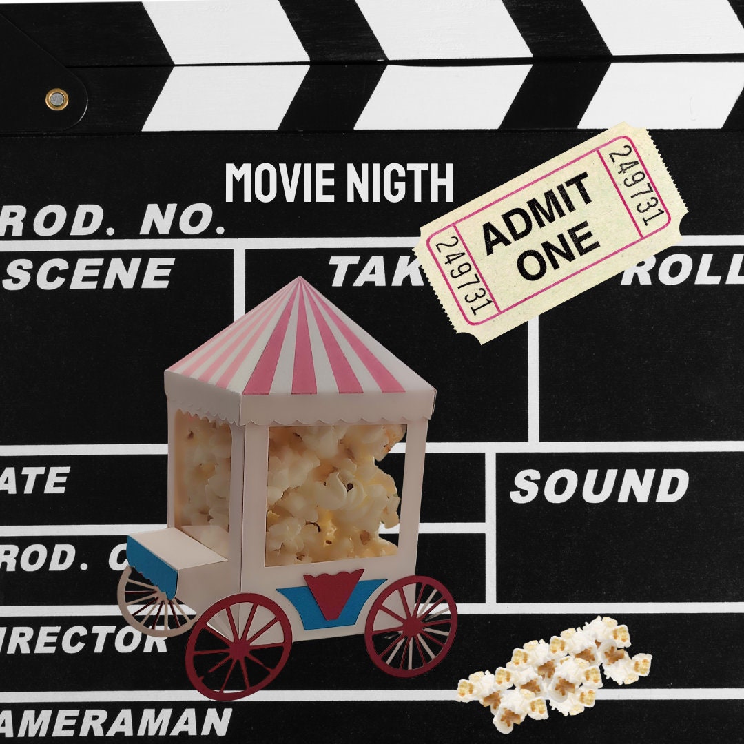 Circus Popcorn Box Template