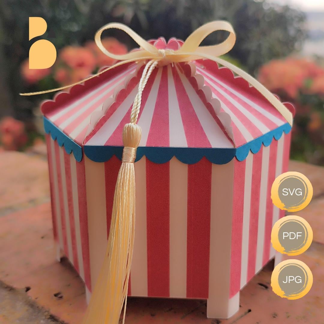Circus Box Template, Circus Party, Favor Box Circus, Circus Birthday ...