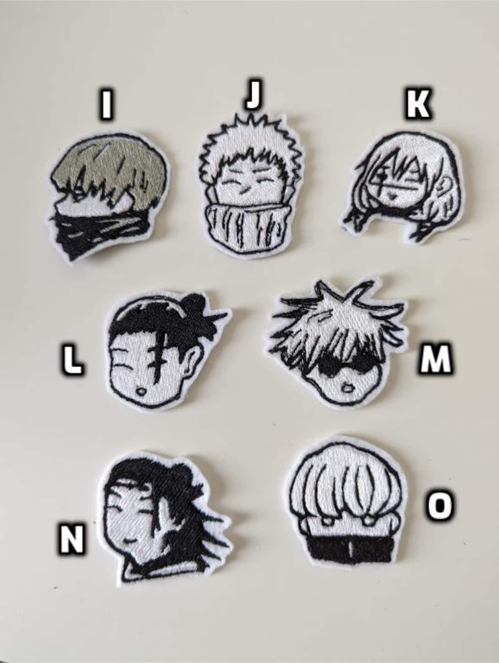 15 Characters Embroidery Anime Zipper Pouch Iron on Patch - Etsy