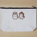 Anime 7 Characters Embroidery Zipper Pouch Animal Owls Fox Tree Cat ...