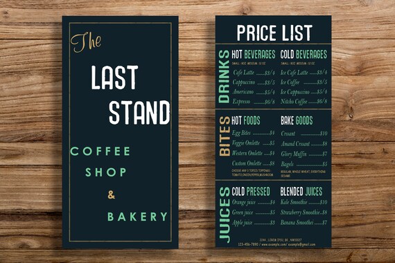 Customize Editable Price List Pricing Guide Template for | Etsy