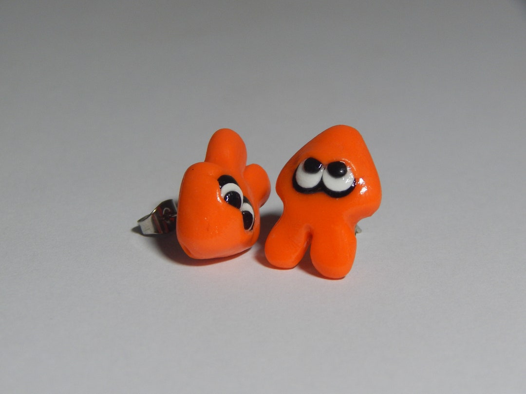 Splatoon-inspired Inkling Squid Polymer Clay Earrings - Etsy