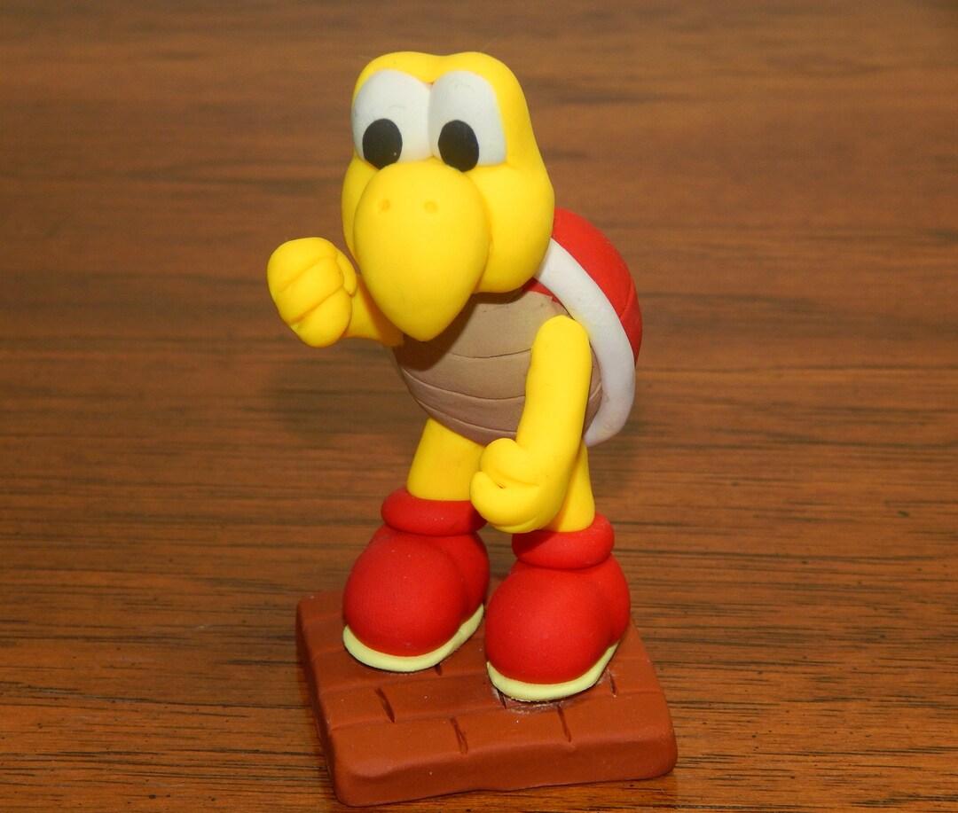 Super Mario Bros. Inspired Red Koopa Troopa Clay Figure - Etsy