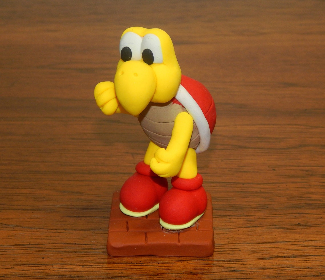 Super Mario Bros. Inspired Red Koopa Troopa Clay Figure - Etsy