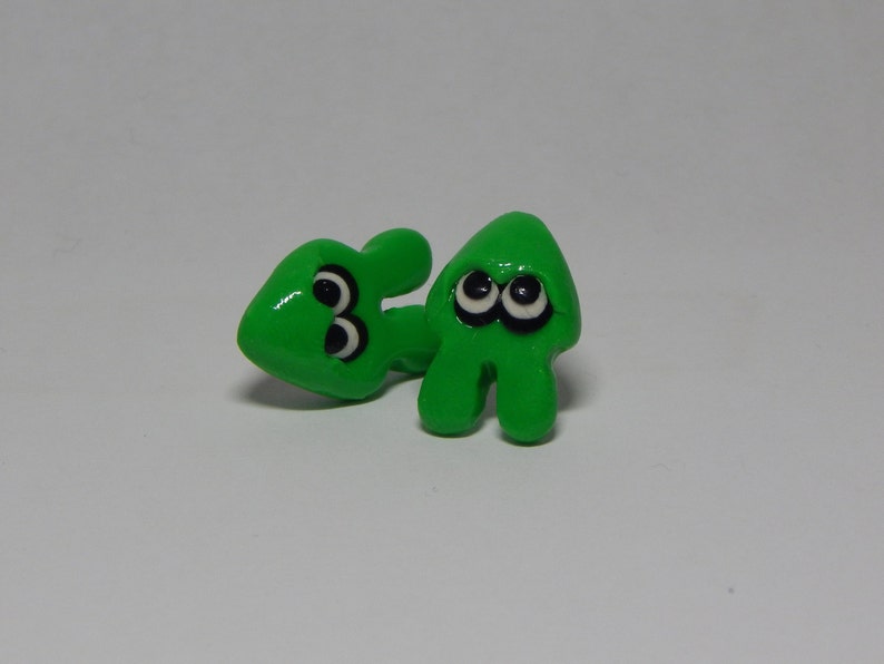 Splatoon-inspired Inkling Squid Polymer Clay Earrings - Etsy