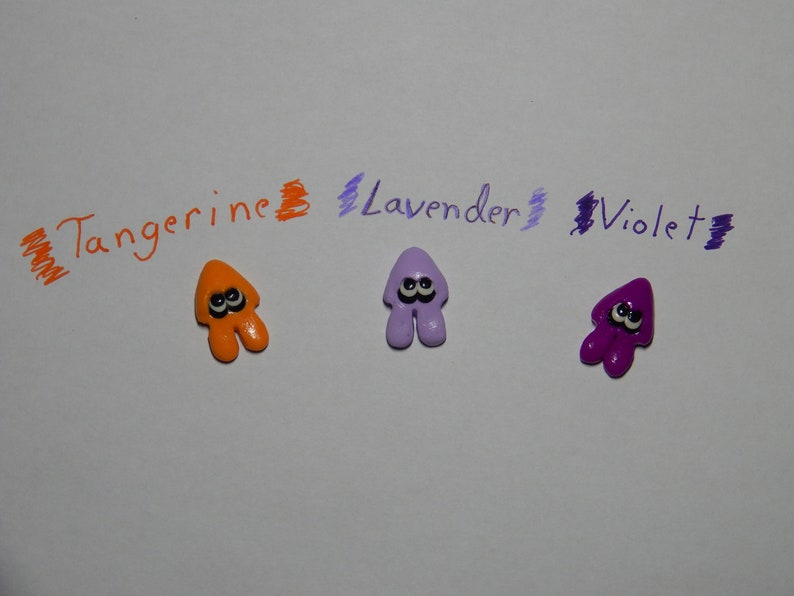 Splatoon-inspired Inkling Squid Polymer Clay Earrings - Etsy