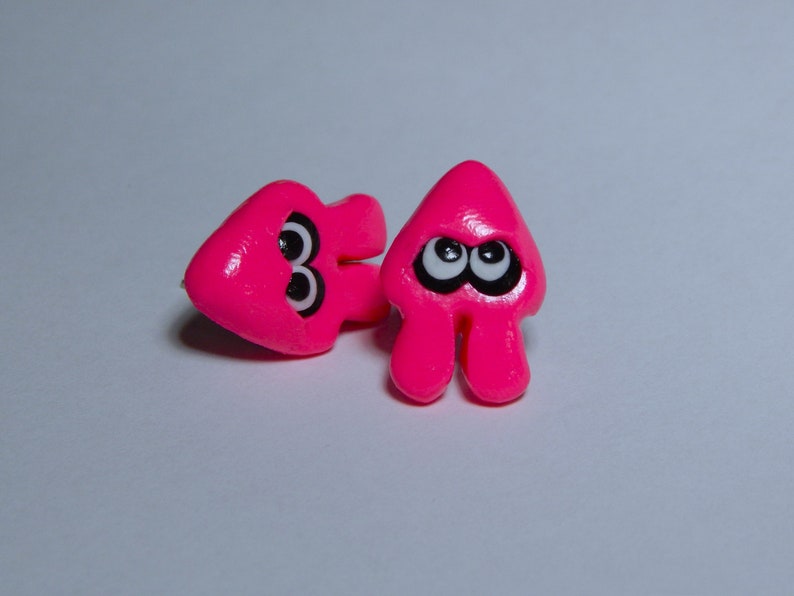Splatoon-inspired Inkling Squid Polymer Clay Earrings - Etsy