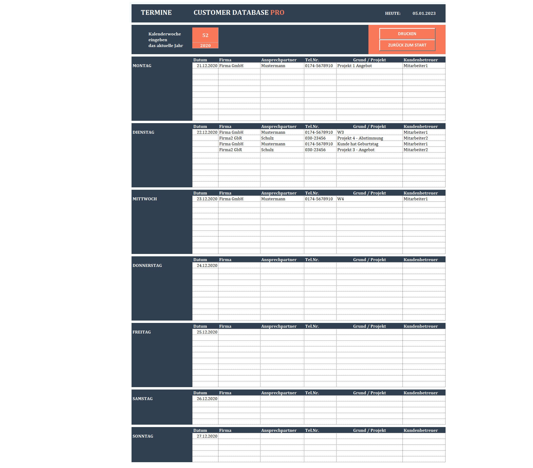 CRM Client Tracker Spreadsheet Sales Database Including Invoicing Tool ...
